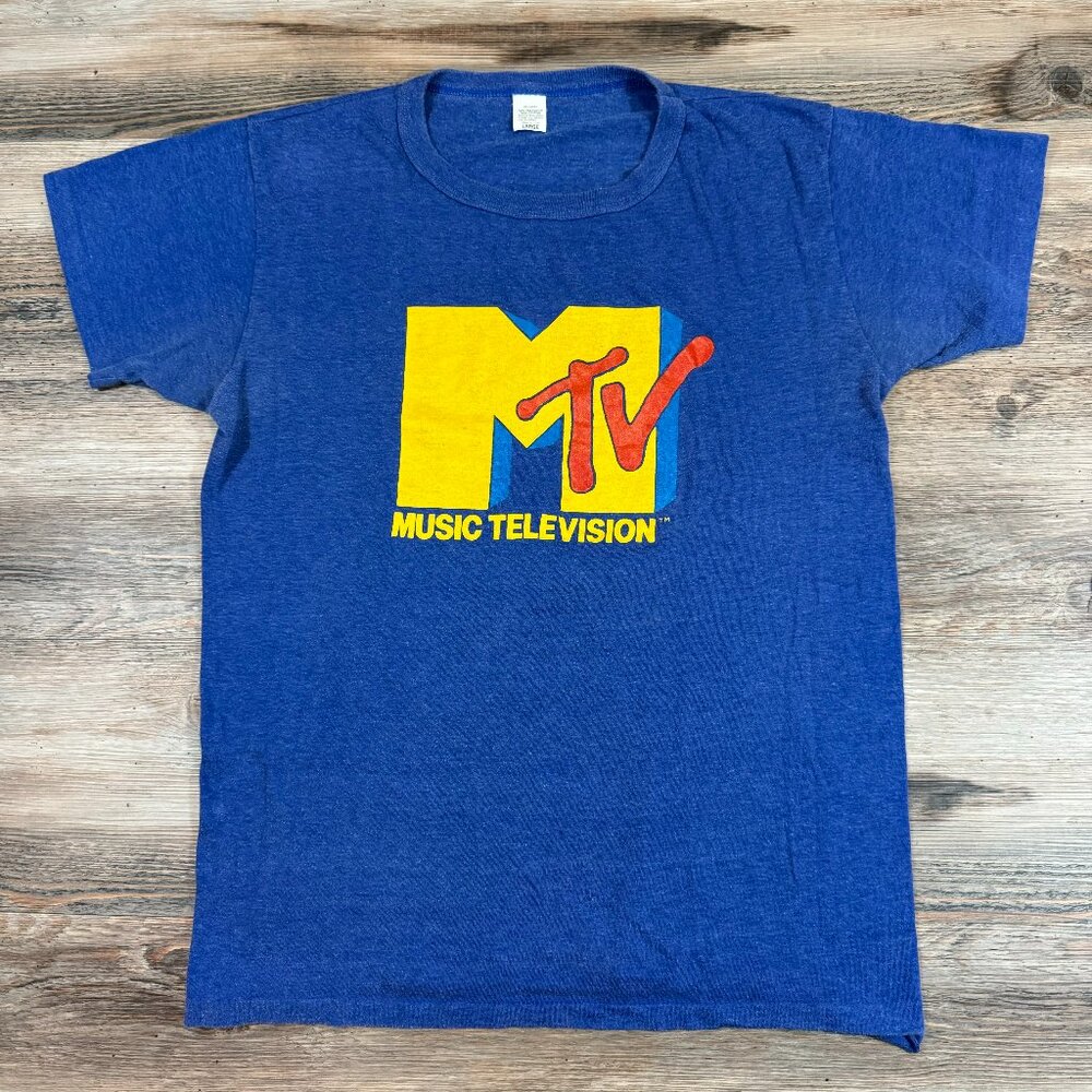 Rare Vintage 80s Mtv Music Television Logo Screen Sta… - Gem